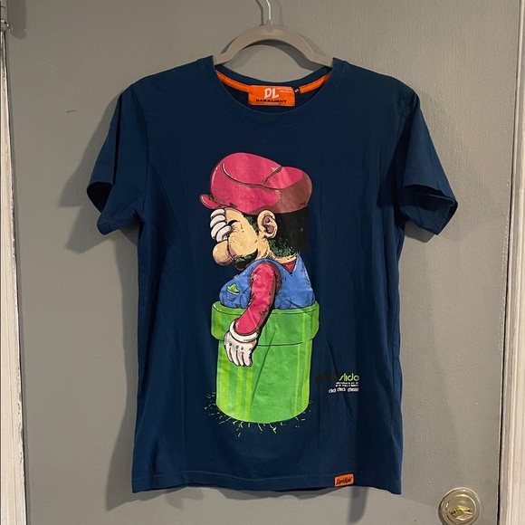 darklight | Tops | Vintage Darklight Y2k Super Mario Bros Navy Ss Tee ...